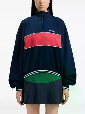Palm Angels Classic Logo Half-zip Sweatshirt