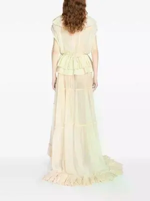 Dries Van Noten Ruffled Top - Neutrals