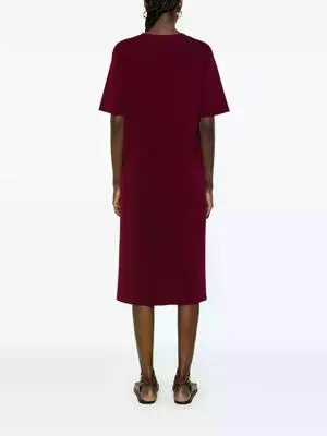 Eric Bompard Round-neck Midi Dress - Red