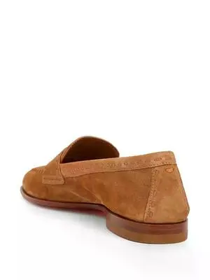 Santoni Stitched Loafers - Brown