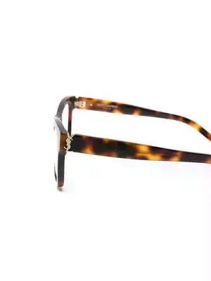 Saint Laurent Square Frame Tortoiseshell Glasses