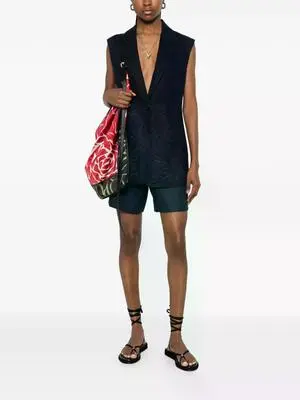 TWINSET Sleeveless Jacket With Floral Embroidery