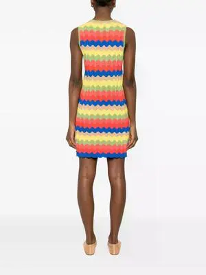 SIMONMILLER Knit Mini Dress With Wave Pattern - Red