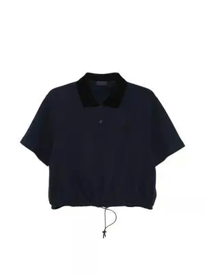 Moncler Drawstring Waistband Logo-patch Polo Shirt