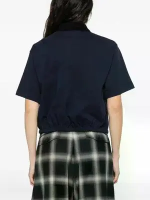 Moncler Drawstring Waistband Logo-patch Polo Shirt