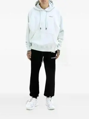 Off-White Logo-detail Hoodie - Blue
