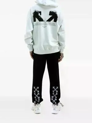 Off-White Logo-detail Hoodie - Blue