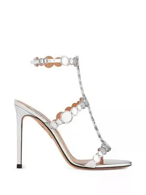 AQUAZZURA Cha Cha Cha Crystal Sandals - Silver