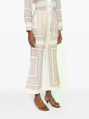 Zimmermann Wide Leg Printed Trousers