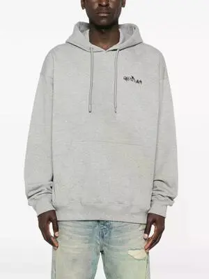 Off-White Graphic Print Hoodie - Grey