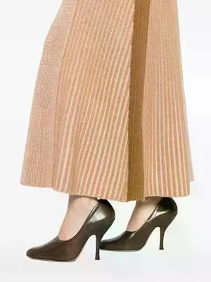 Eric Bompard Patchwork Ribbed Skirt - Brown