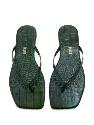 Tkees Lily Crocodile Flip-flops - Green