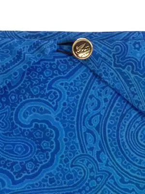 Etro Paisley Button Scarf - Blue