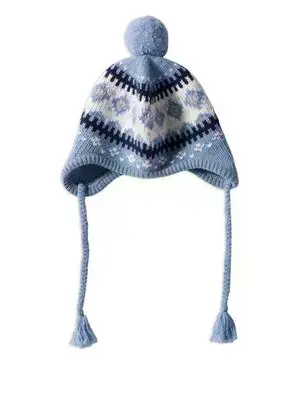 Miu Miu Jacquard Knit Ear-covering Beanie Hat