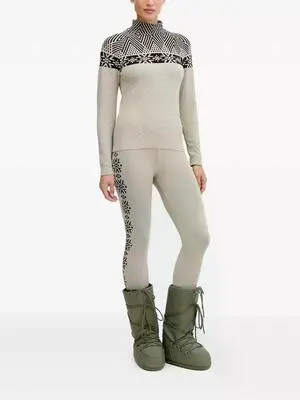 NEWLAND Geometric Patterned Turtleneck Sweater