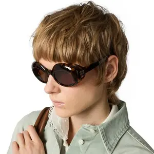 Miu Miu Washed Gabardine Shirt With Embroidered Logo