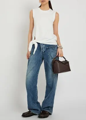JW Anderson Knot Detail Cotton Tank Top - White