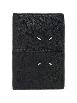 MAISON MARGIELA Dress-age Leather Passport Holder - Black