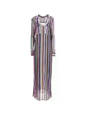 Missoni Knitted Stripe Maxi Dress - Black