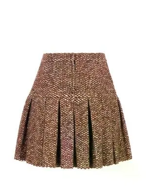 Dolce & Gabbana Tweed Pleated Mini Skirt