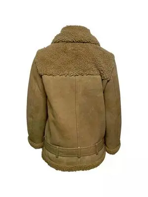 Maje Zipped Shearling Coat