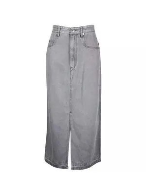 ISABEL MARANT VINTAGE Denim Midi Skirt - Grey