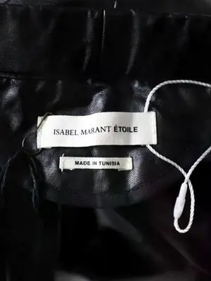 MARANT ETOILE Isabel Faux Leather Slim Fit Trousers