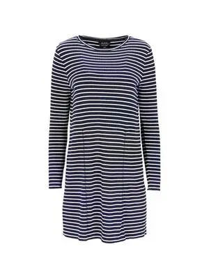 A.p.c. Striped Mini Dress - Blue
