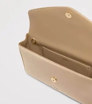 Max Mara Satin Envelope Clutch Bag - Beige
