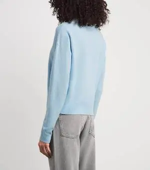 MOTHER Cashmere Logo Crew Neck Sweater