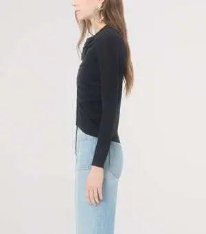 Valentino Garavani Ruched Bow Detail Cardigan