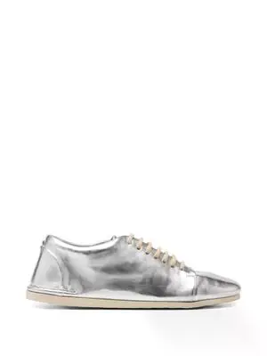 Marsèll Metallic Lace-up Sneakers - Silver