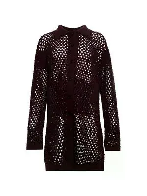 DIOTIMA Open-knit Buttoned Cardigan - Red
