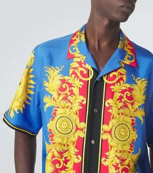 Versace Printed Silk Bowling Shirt - Multicoloured