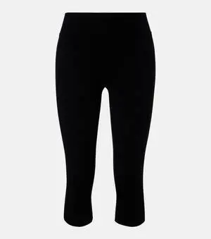 TOTEME Knitted Capri Leggings - Black
