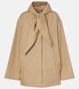 TOTEME Scarf-detail Cotton Jacket - Beige