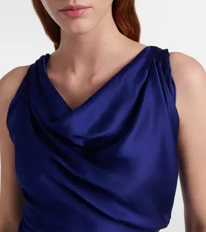 Victoria Beckham Draped Asymmetric Midi Dress
