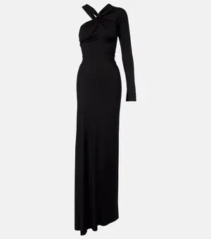 Victoria Beckham Ruched One-shoulder Maxi Dress