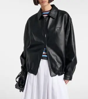 Prada Leather Blouson Jacket