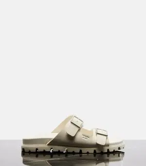 Prada Logo Sandals - White