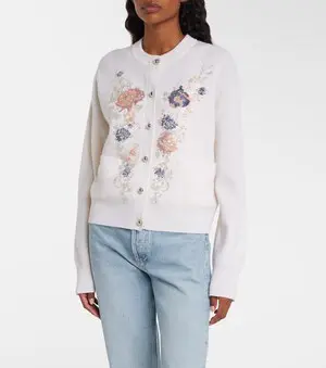 Rabanne Sequined Wool And Cashmere Cardigan