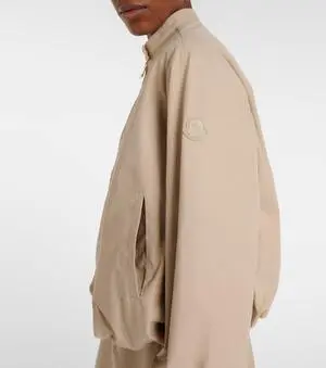 Moncler Gruissan Cotton-blend Bomber Jacket - Beige