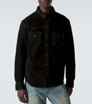 Ralph Lauren Suede Western Shirt