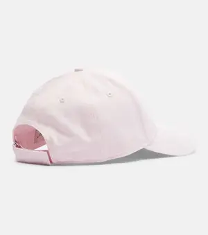 Moncler Logo Cotton Gabardine Baseball Cap - Pink