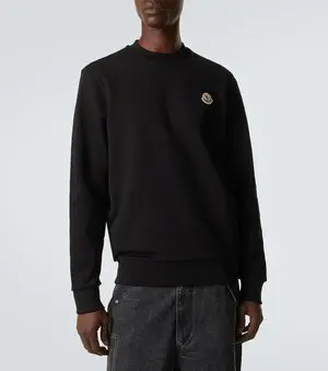 Moncler Archivio Cotton Jersey Sweatshirt - Black