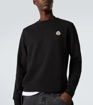 Moncler Archivio Cotton Jersey Sweatshirt - Black