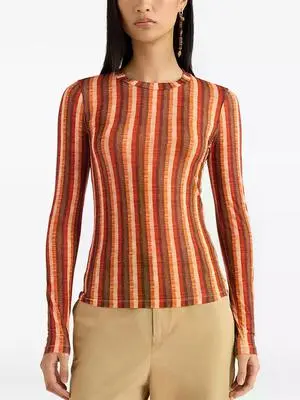 Momoni Striped Long-sleeve Top