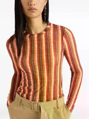 Momoni Striped Long-sleeve Top