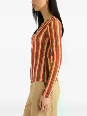 Momoni Striped Long-sleeve Top