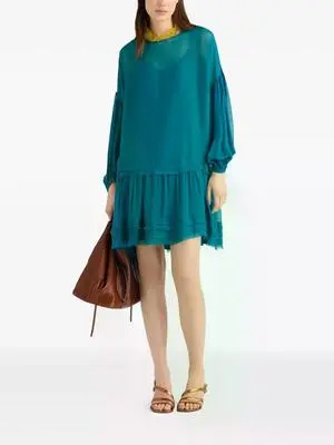 Momoni Agave Mini Dress With Long Sleeves